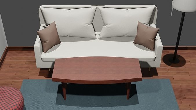 Normal Ordinary Living Room 3D model | CGTrader