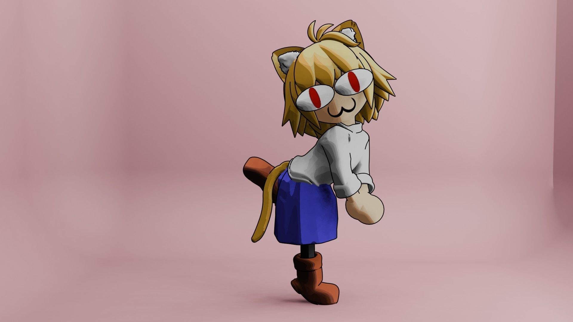 NECO-ARC - cartoon cat 3D model rigged | CGTrader