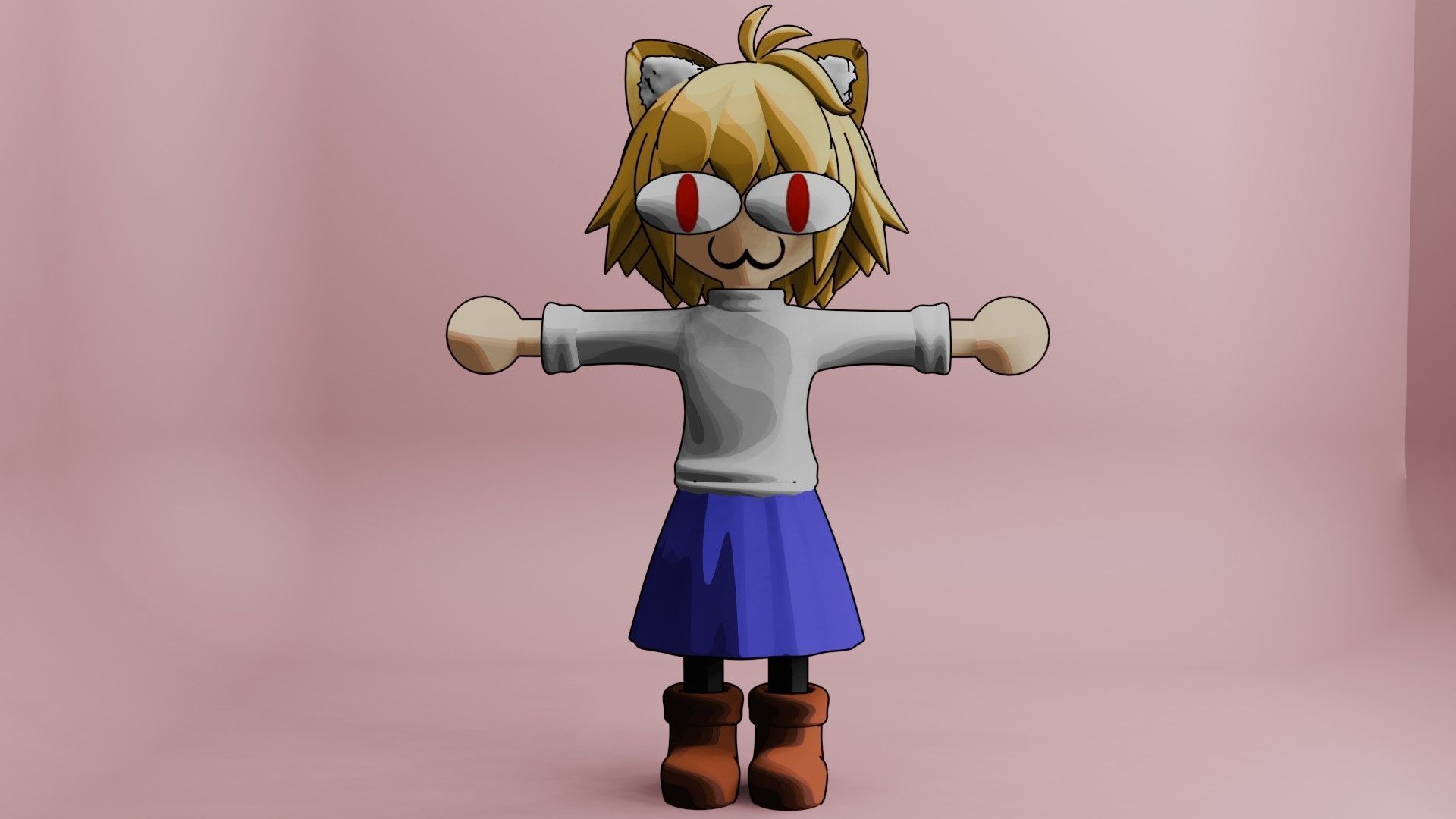 NECO-ARC - cartoon cat 3D model rigged | CGTrader