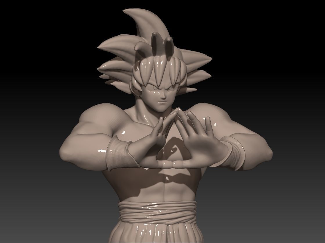 DRAGON BALL GOKU DOING KIKOHO 3D model 3D printable | CGTrader