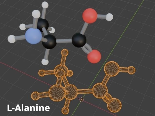 3D molecular model of amino acids 3D model rigged | CGTrader