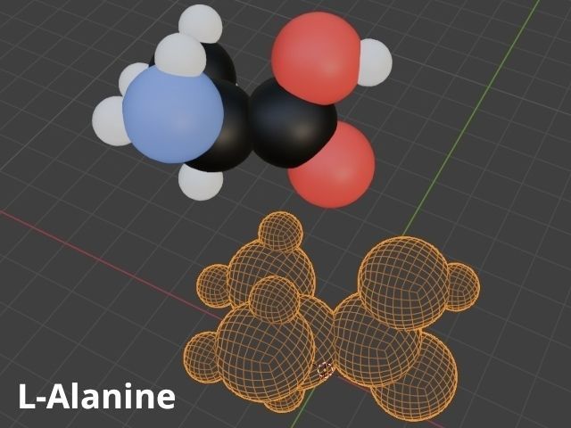 3D molecular model of amino acids 3D model rigged | CGTrader