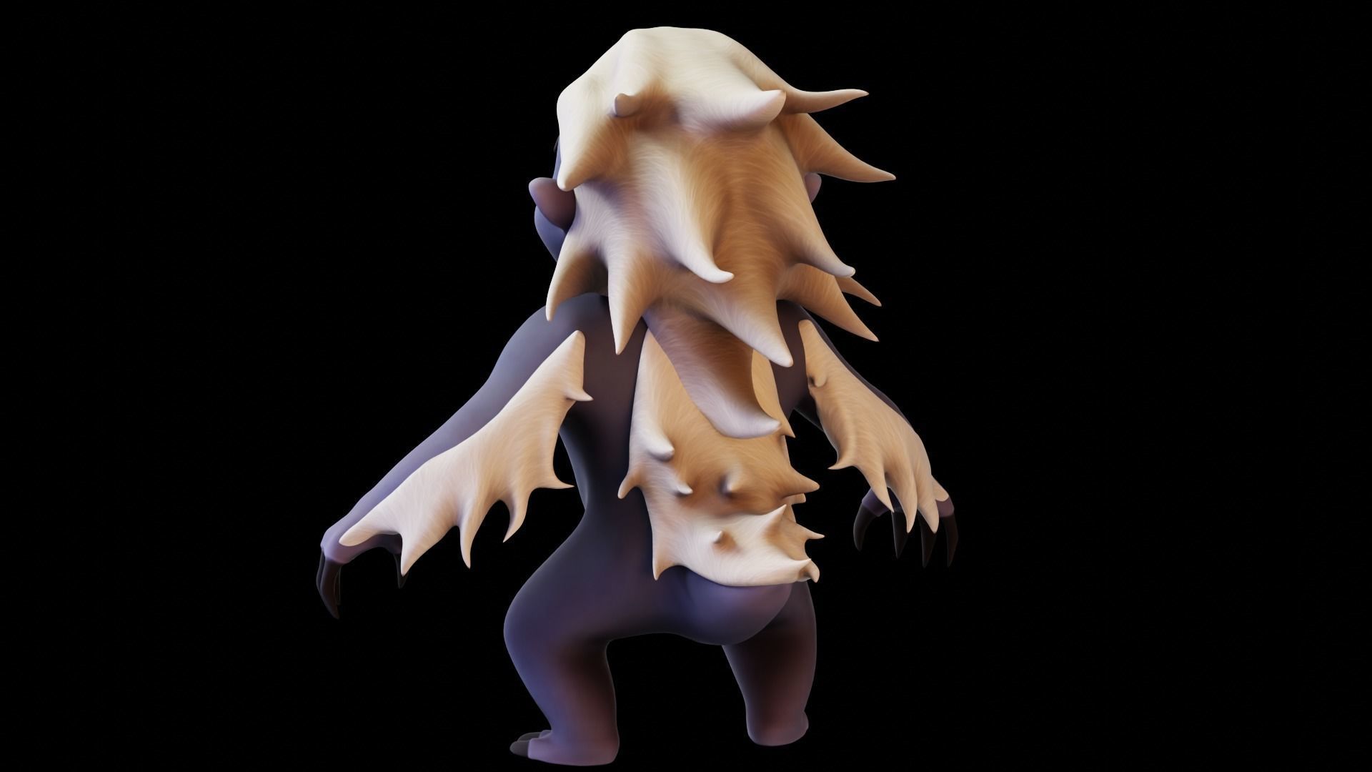 3D model Honey badger cartoon character for Blender VR / AR / low-poly ...