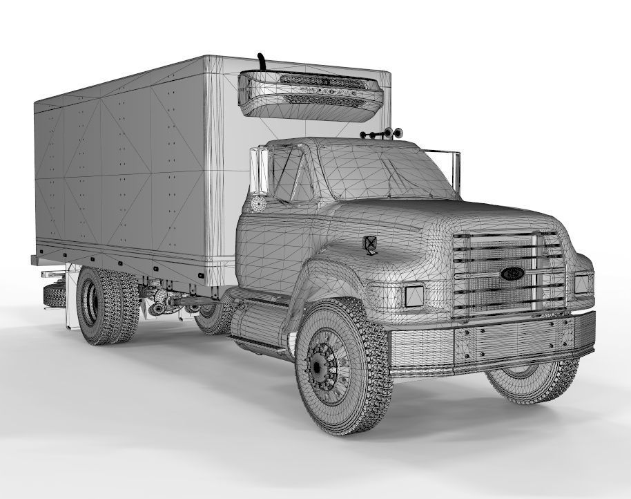 Generic Truck With Fiber Cava 3D model | CGTrader