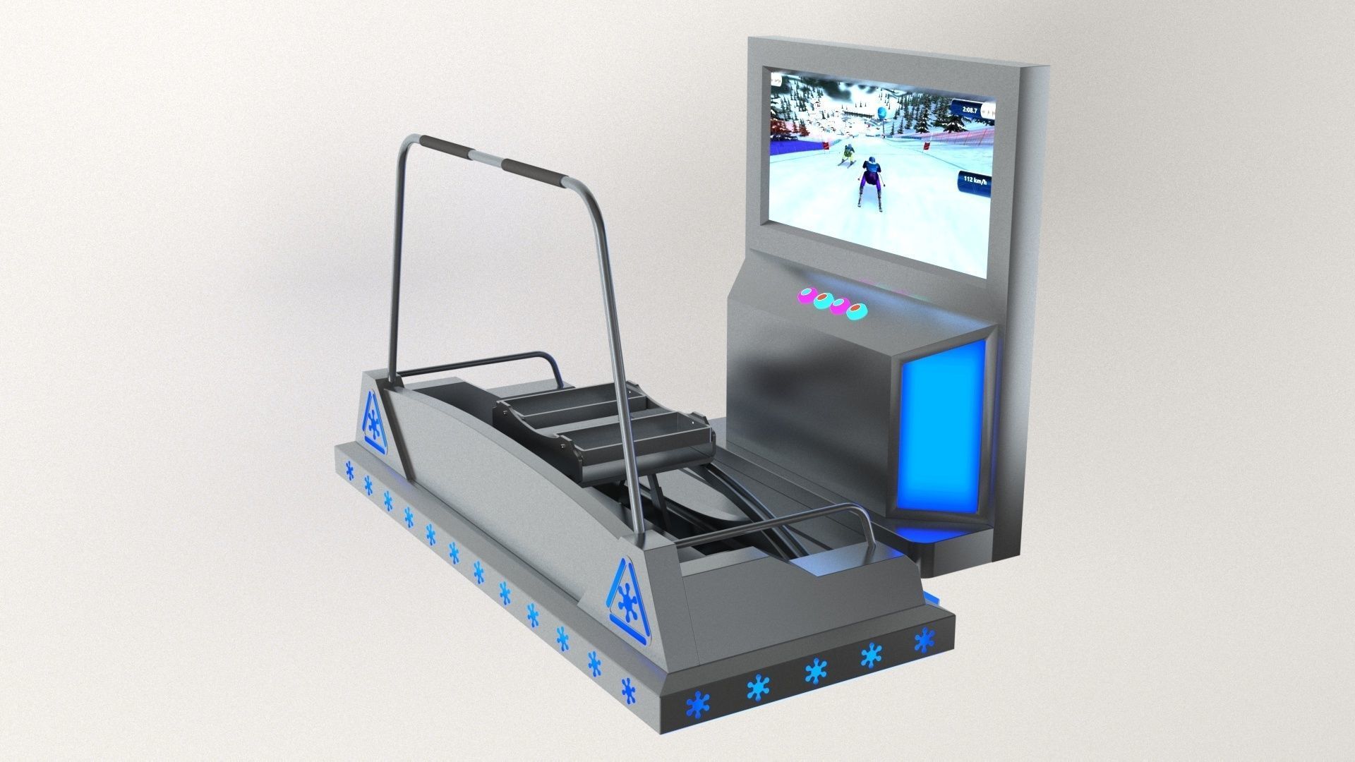 Ski simulator game machine 3D model | CGTrader