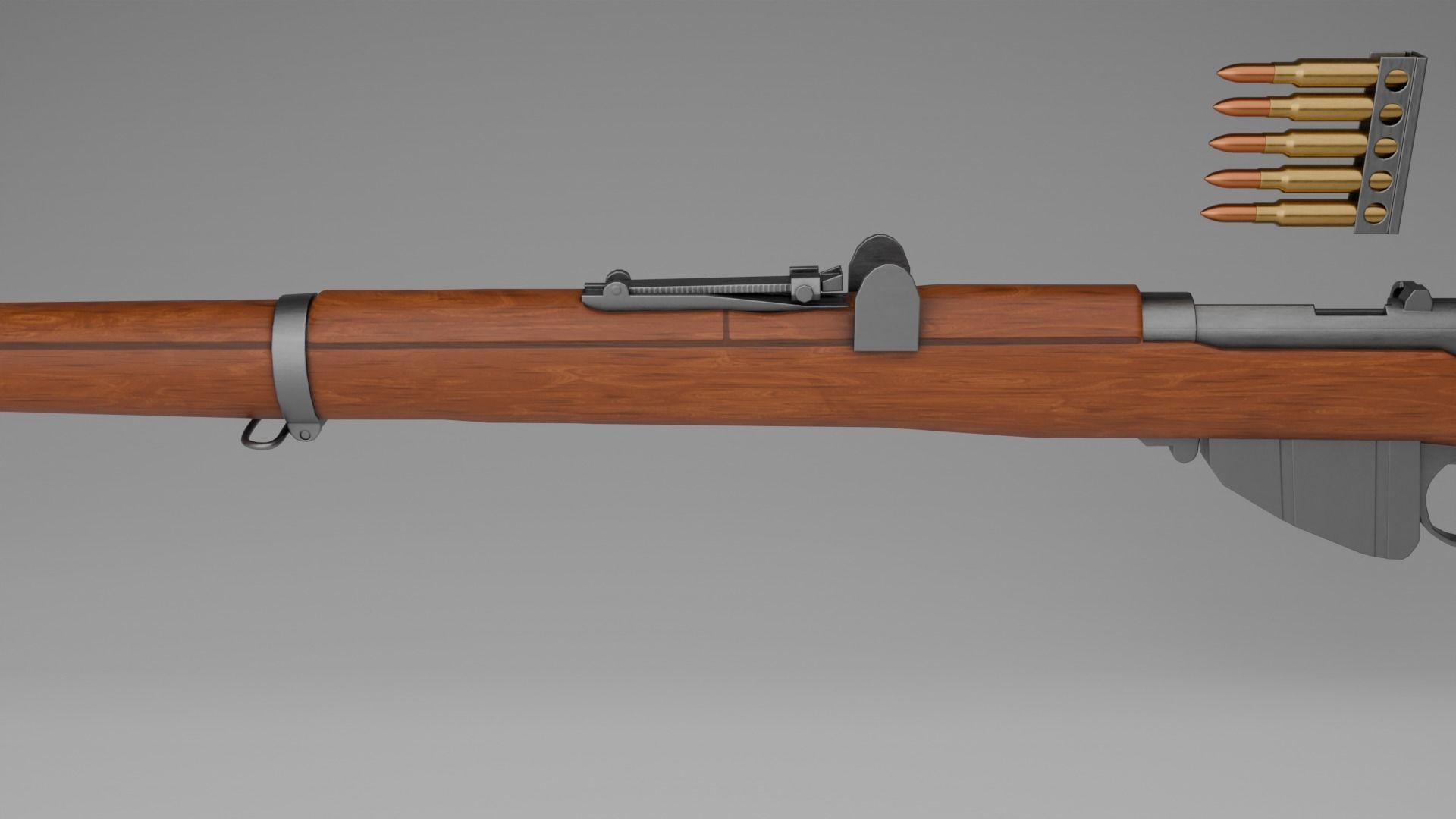 Lee Enfield MK3 Rifle - Game Ready free VR / AR / low-poly 3D model ...