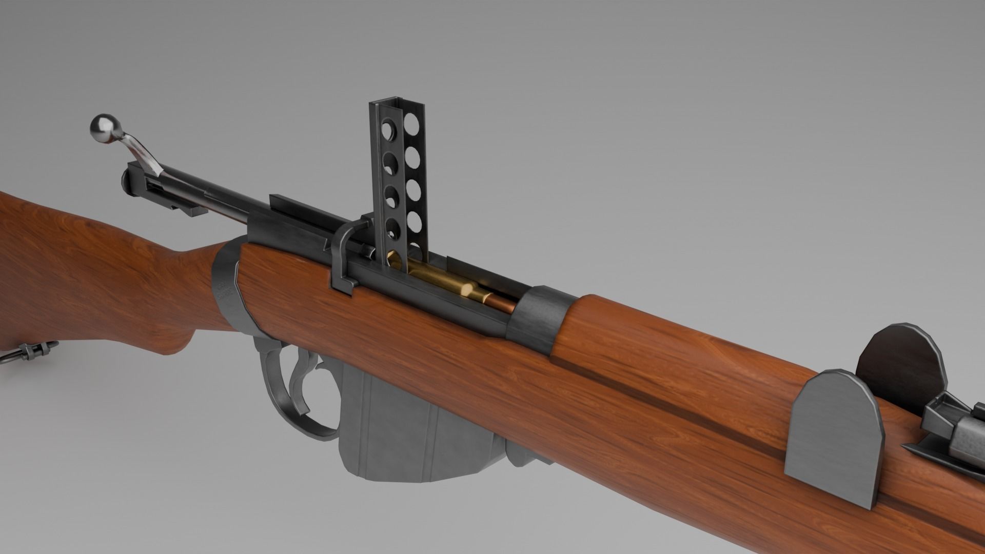 Lee Enfield MK3 Rifle - Game Ready free VR / AR / low-poly 3D model ...