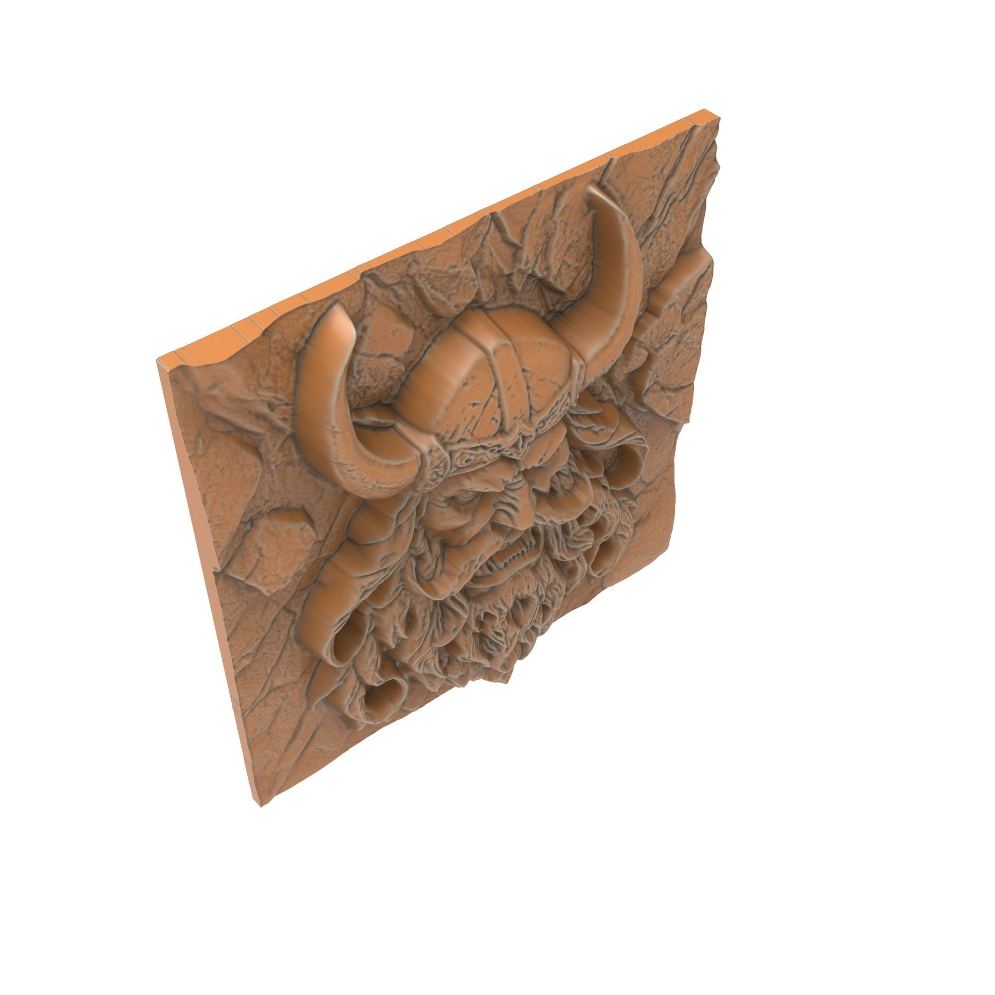 Viking Head Nordic Warrior tile - Plaque 3D model 3D printable | CGTrader