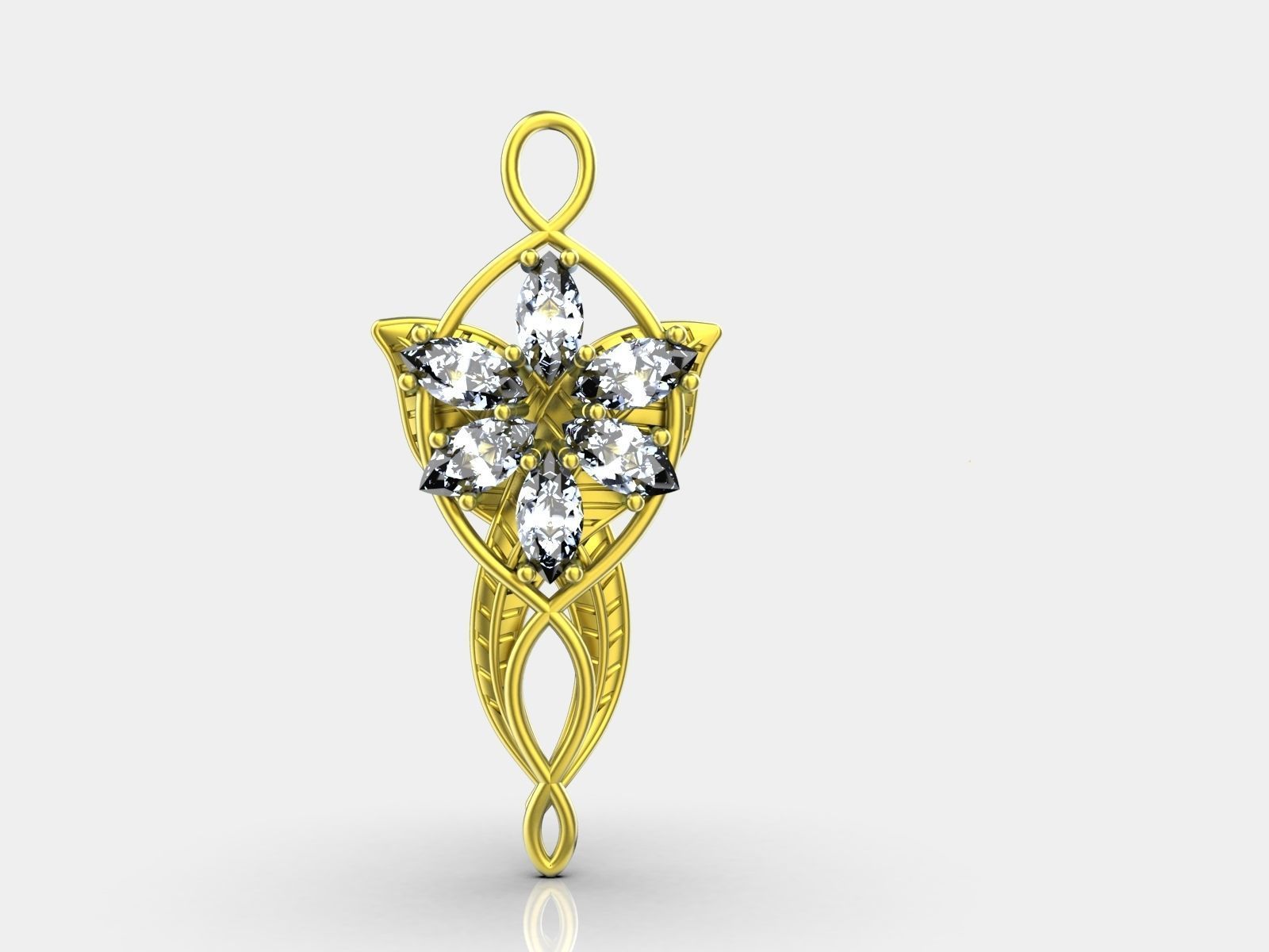 Evenstar Arwen pendant 3D model 3D printable | CGTrader