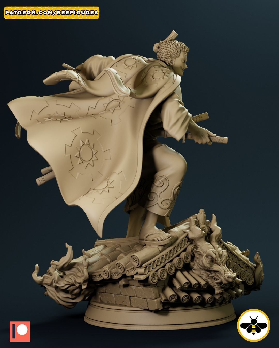 Roronoa Zoro Wano - One Piece - FAN ART 3D model 3D printable | CGTrader