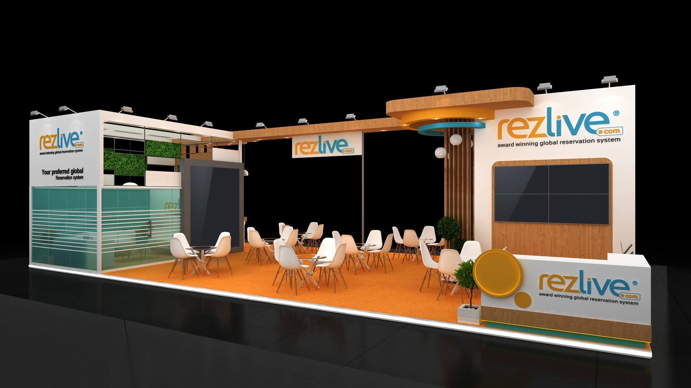 14mtr x 7mtr 4side open exhibition model 3D model 3D printable | CGTrader