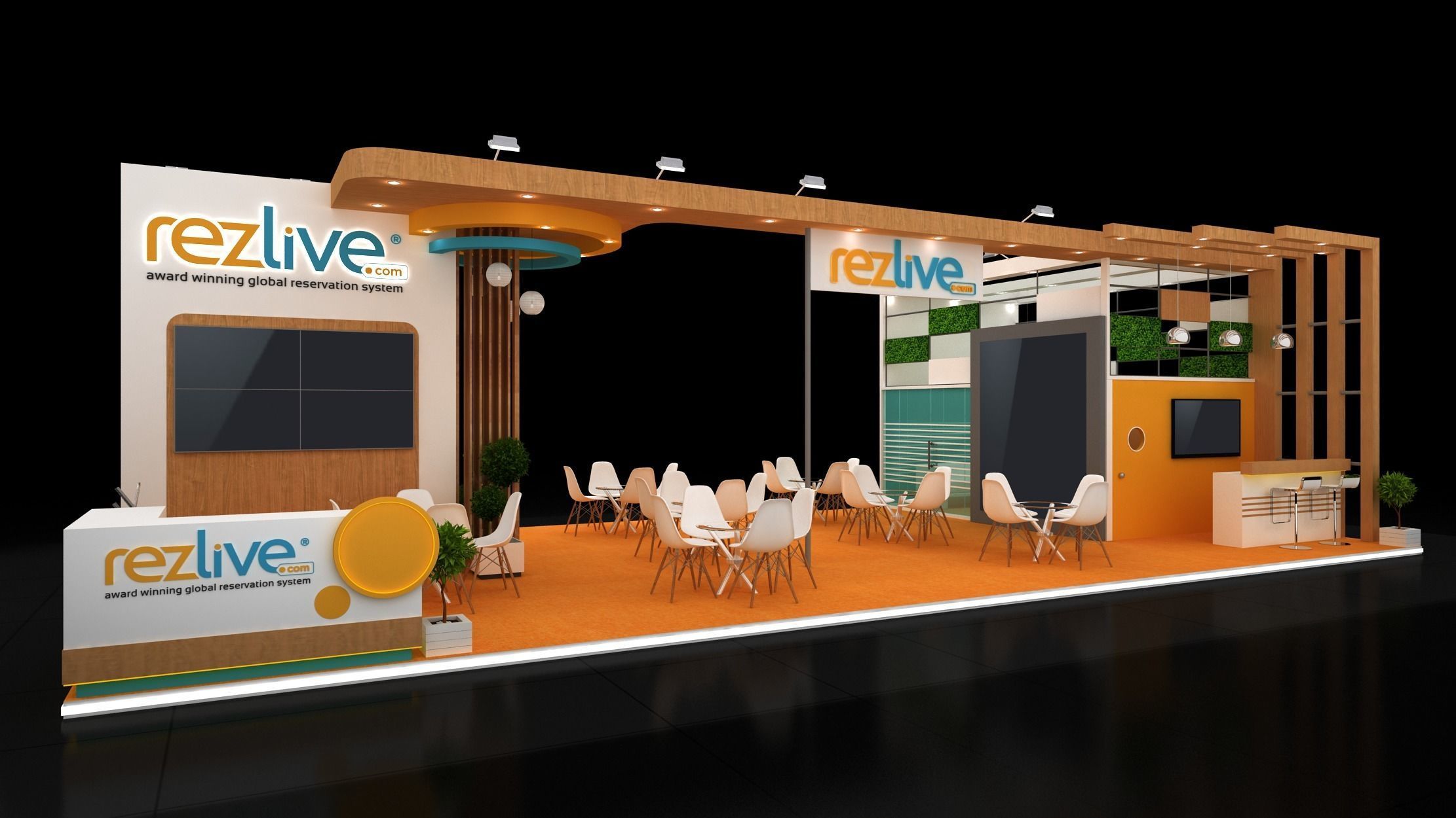 14mtr x 7mtr 4side open exhibition model 3D model 3D printable | CGTrader