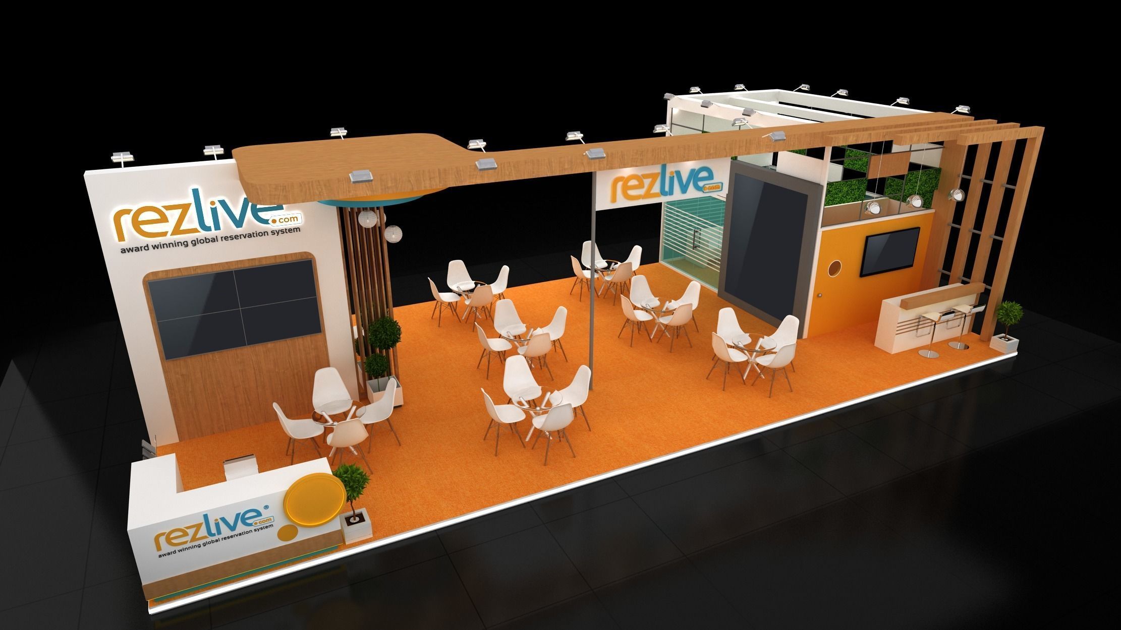 14mtr x 7mtr 4side open exhibition model 3D model 3D printable | CGTrader