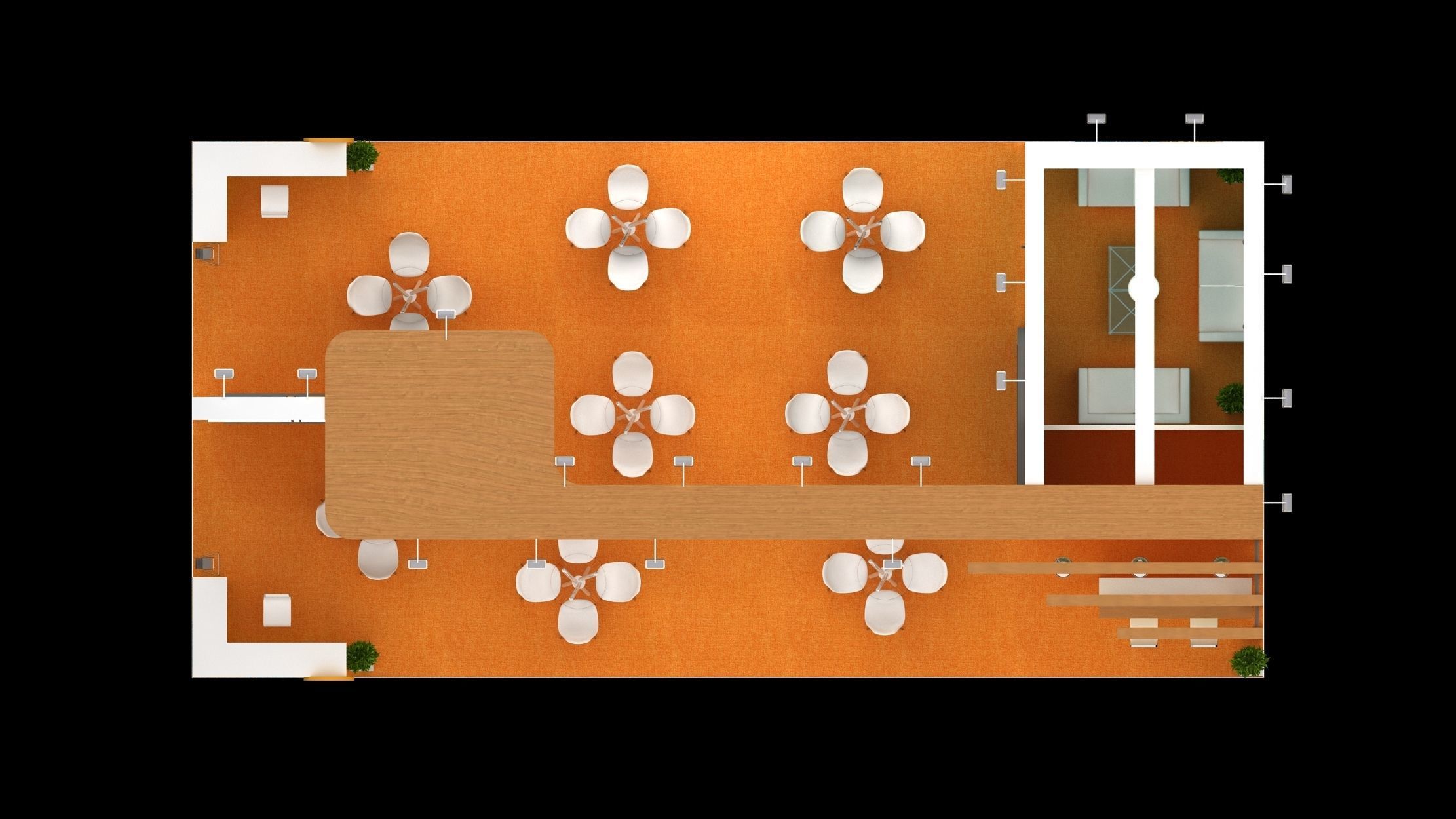 14mtr x 7mtr 4side open exhibition model 3D model 3D printable | CGTrader