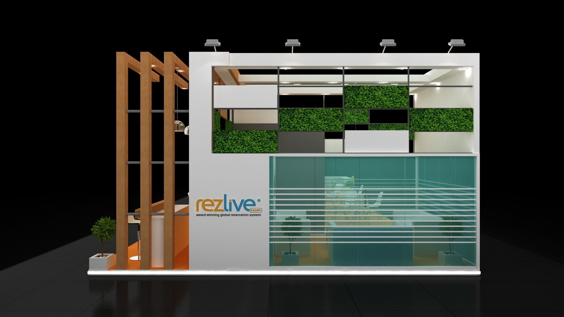 14mtr x 7mtr 4side open exhibition model 3D model 3D printable | CGTrader