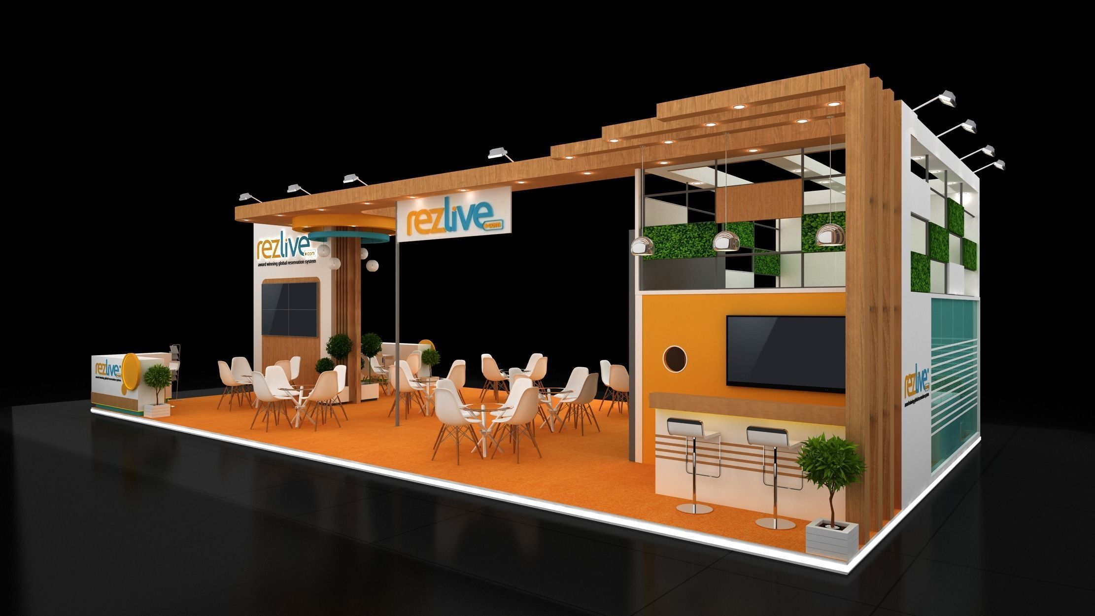 14mtr x 7mtr 4side open exhibition model 3D model 3D printable | CGTrader