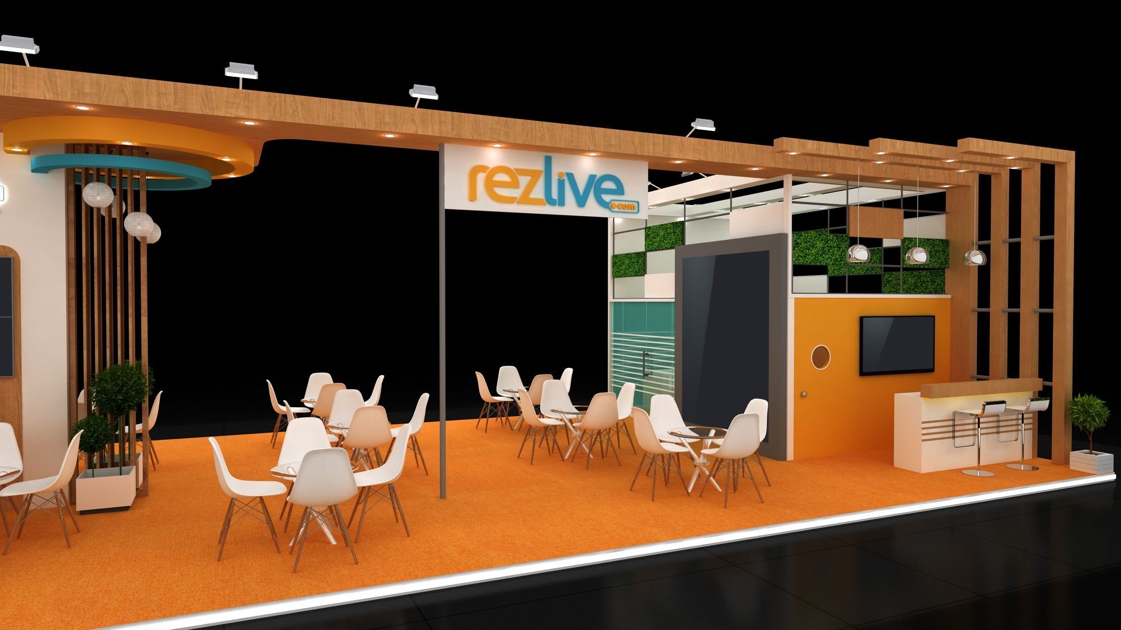 14mtr x 7mtr 4side open exhibition model 3D model 3D printable | CGTrader