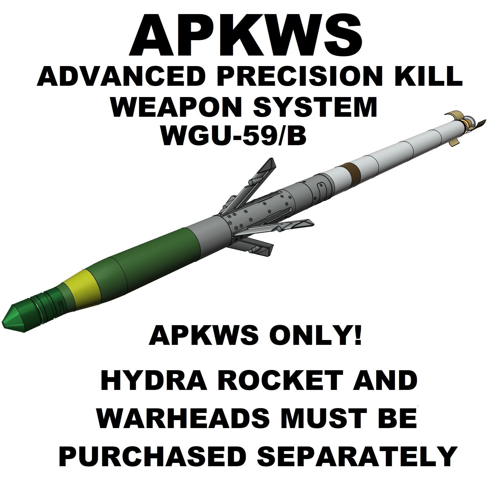 APKWS ADVANCED PRECISION KILL WEAPONS SYSTEM ADD-ON 3D model 3D ...