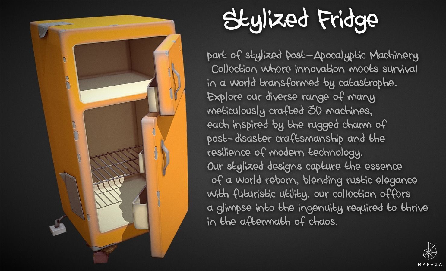 3D model Stylized Fridge VR / AR / low-poly | CGTrader
