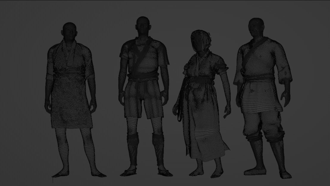 Medieval human pack 2 Low-poly 3D model 3D model rigged | CGTrader