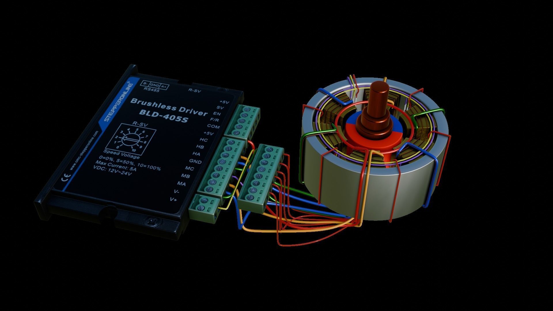 3D model BRUSHLESS DC MOTOR 3D MODEL VR / AR / low-poly | CGTrader