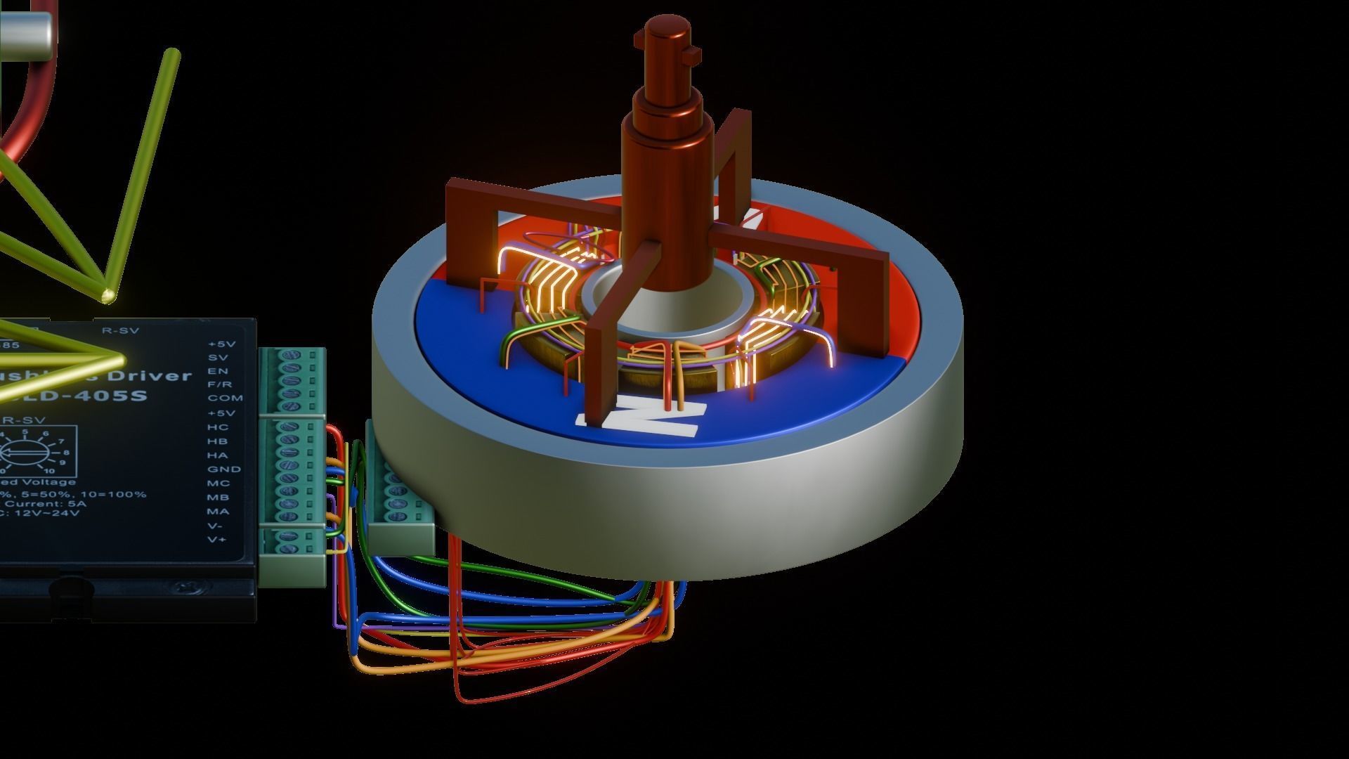 3D model BRUSHLESS DC MOTOR 3D MODEL VR / AR / low-poly | CGTrader