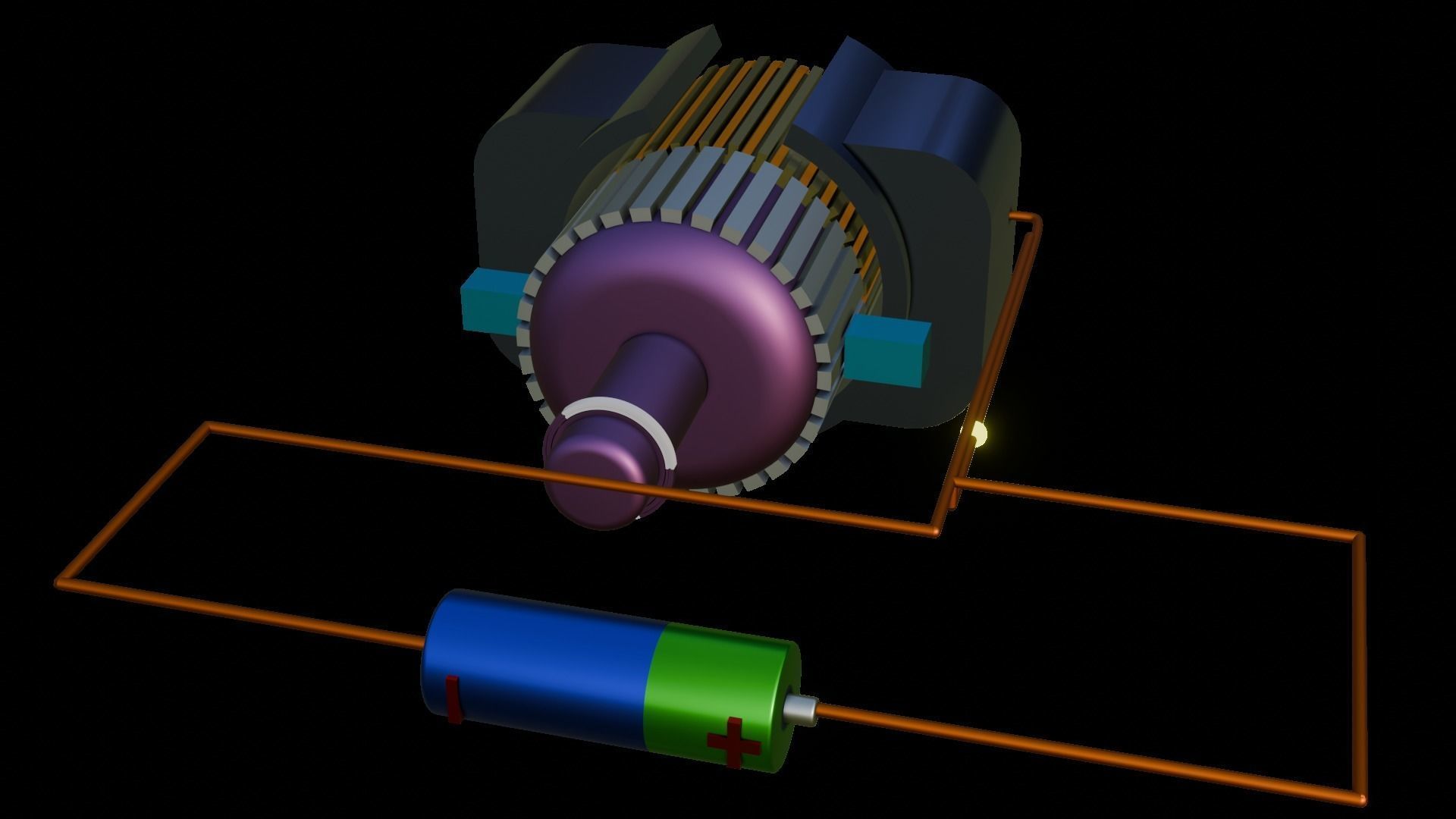 3D model SELF EXCITED DC MOTOR 3D MODEL VR / AR / low-poly | CGTrader