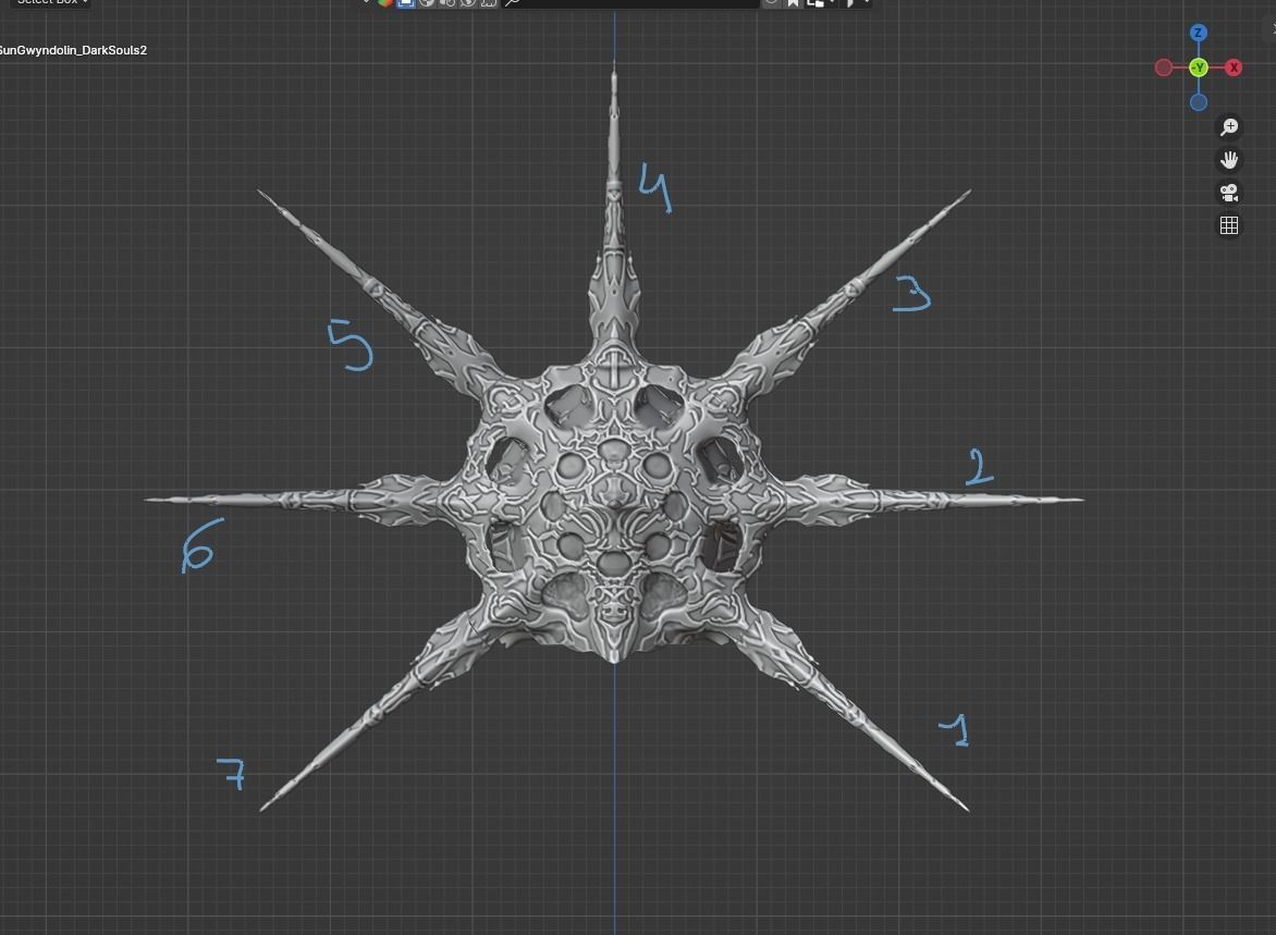 Dark Souls Dark Sun Gwyndolin Crown for Cosplay 3D model 3D printable ...