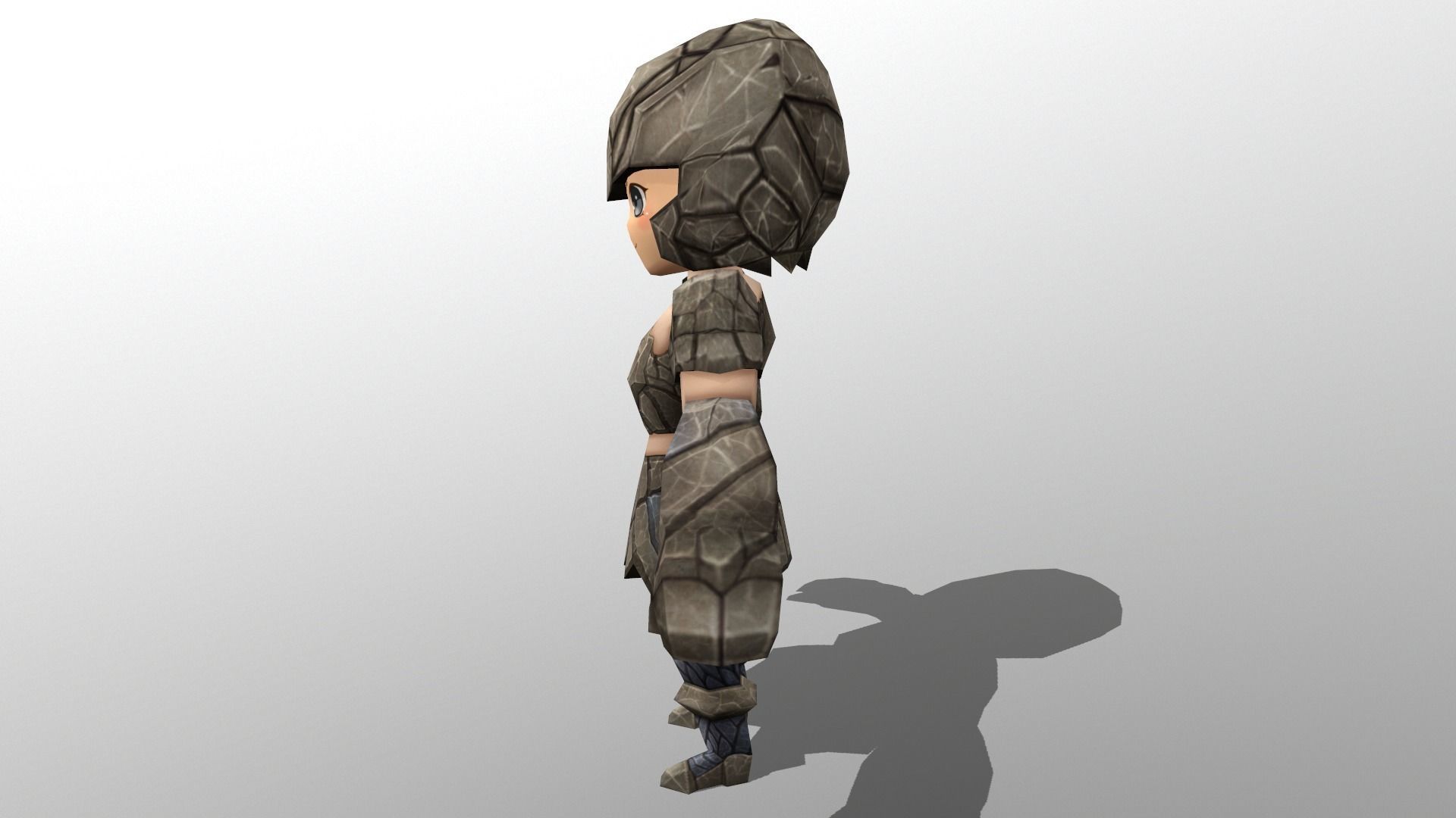 Stone Golem Soldier Female V1 free VR / AR / low-poly 3D model | CGTrader