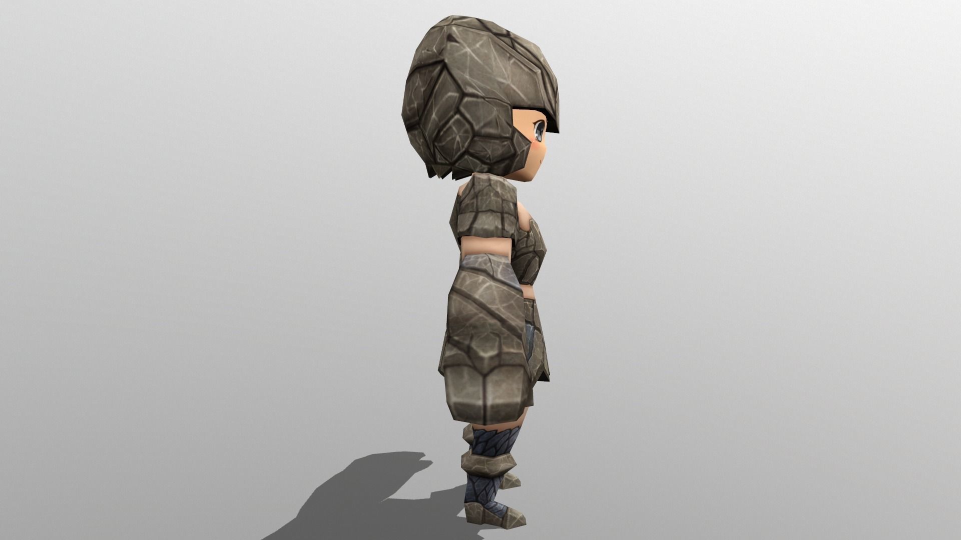 Stone Golem Soldier Female V1 free VR / AR / low-poly 3D model | CGTrader