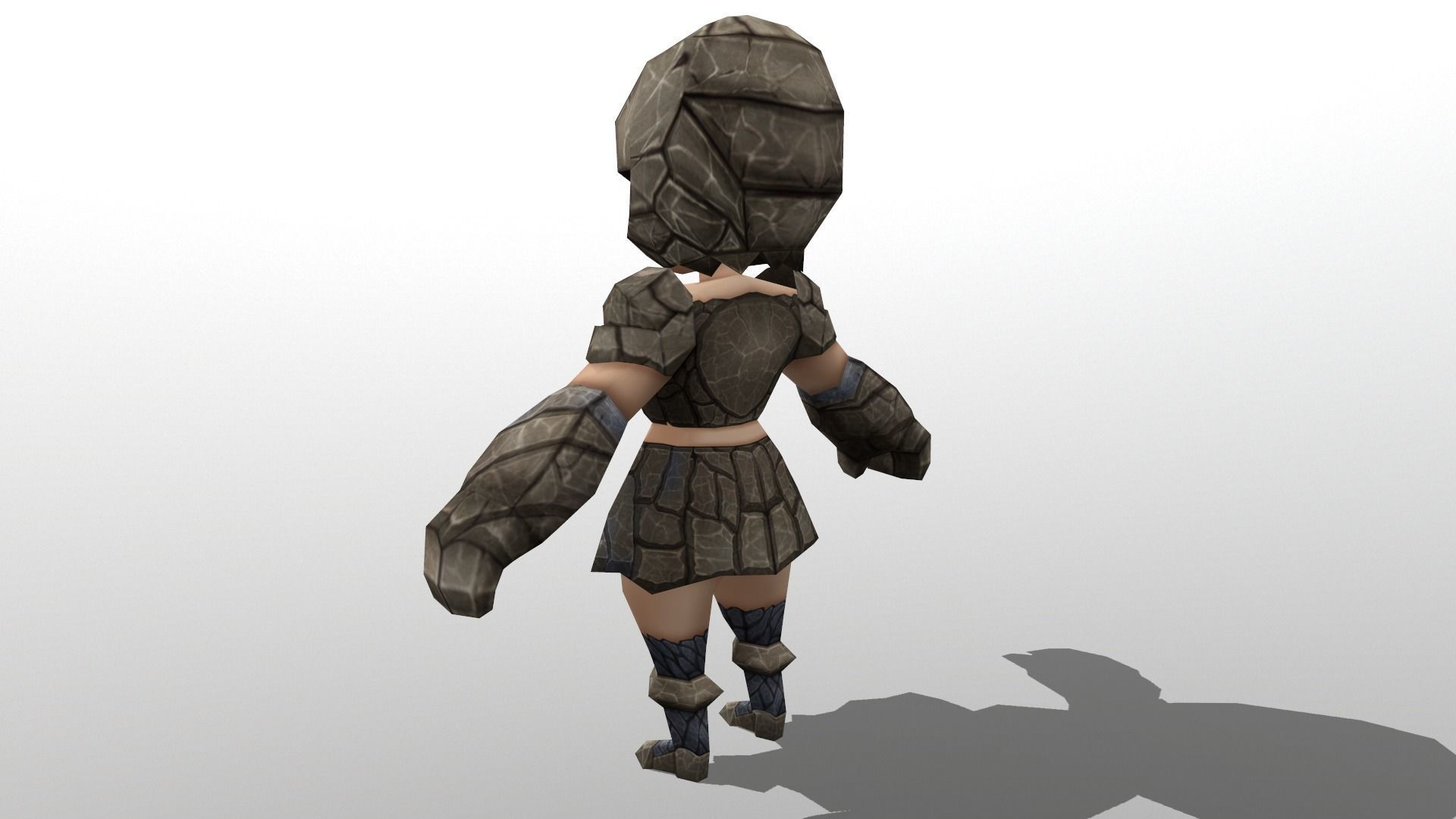 Stone Golem Soldier Female V1 free VR / AR / low-poly 3D model | CGTrader