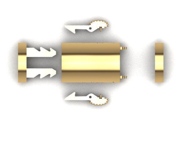 Lock bracelet or necklace clasp 3D print model 3D model 3D printable ...