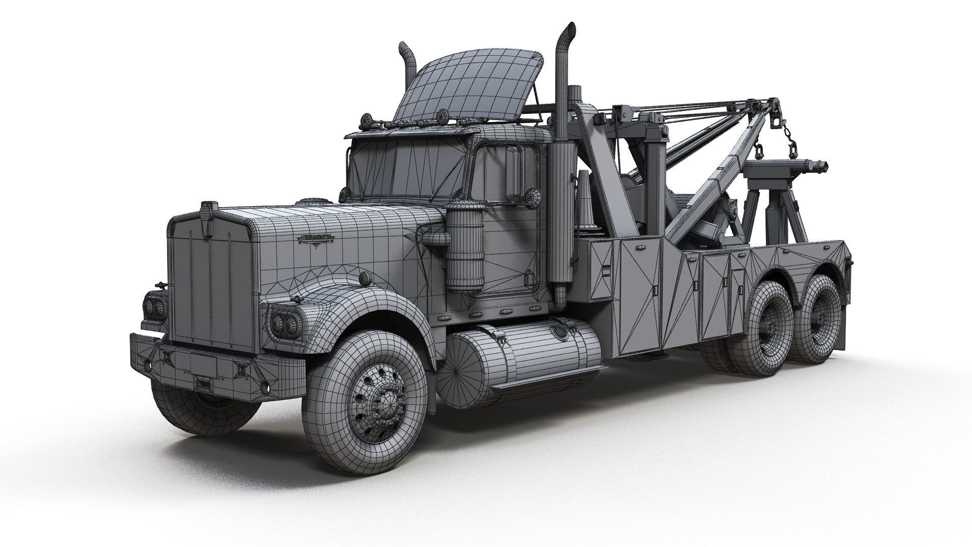 3D model Kenworth W900A wrecker truck VR / AR / low-poly | CGTrader