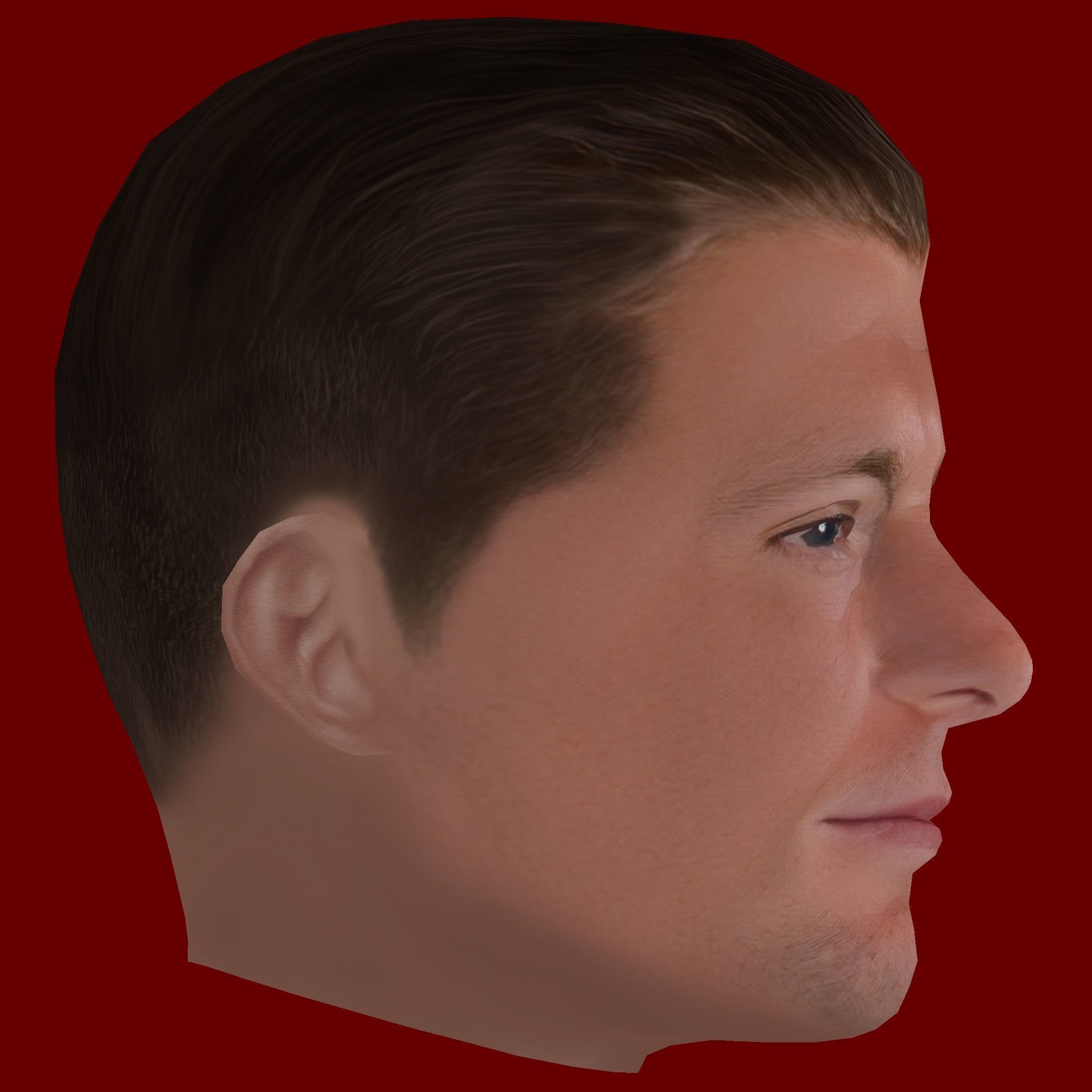3D model Toni Kroos Head - Low poly head for game VR / AR / low-poly ...