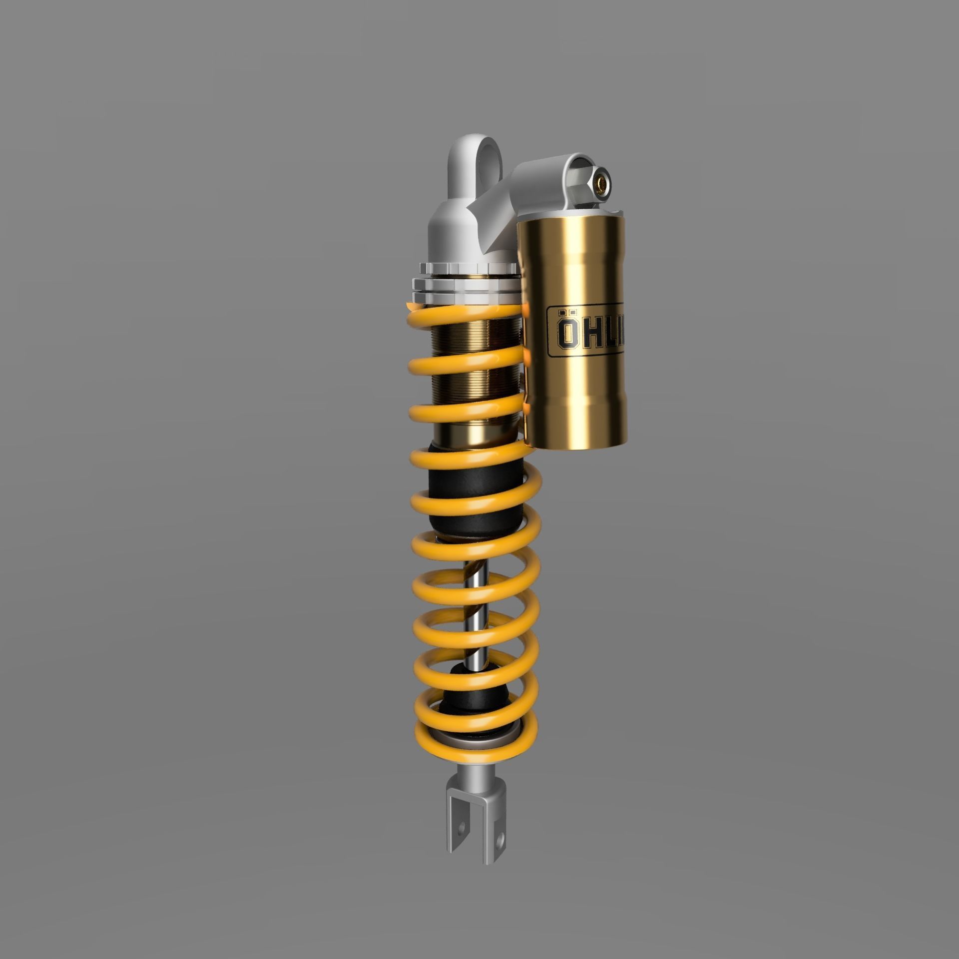 Motocross bike rear shock 3D model | CGTrader