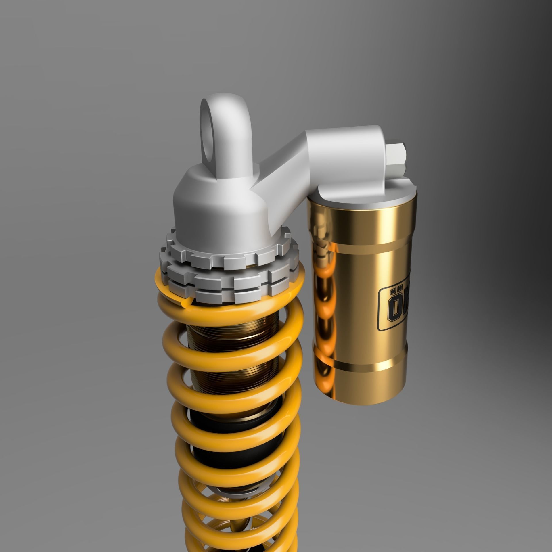 Motocross bike rear shock 3D model | CGTrader