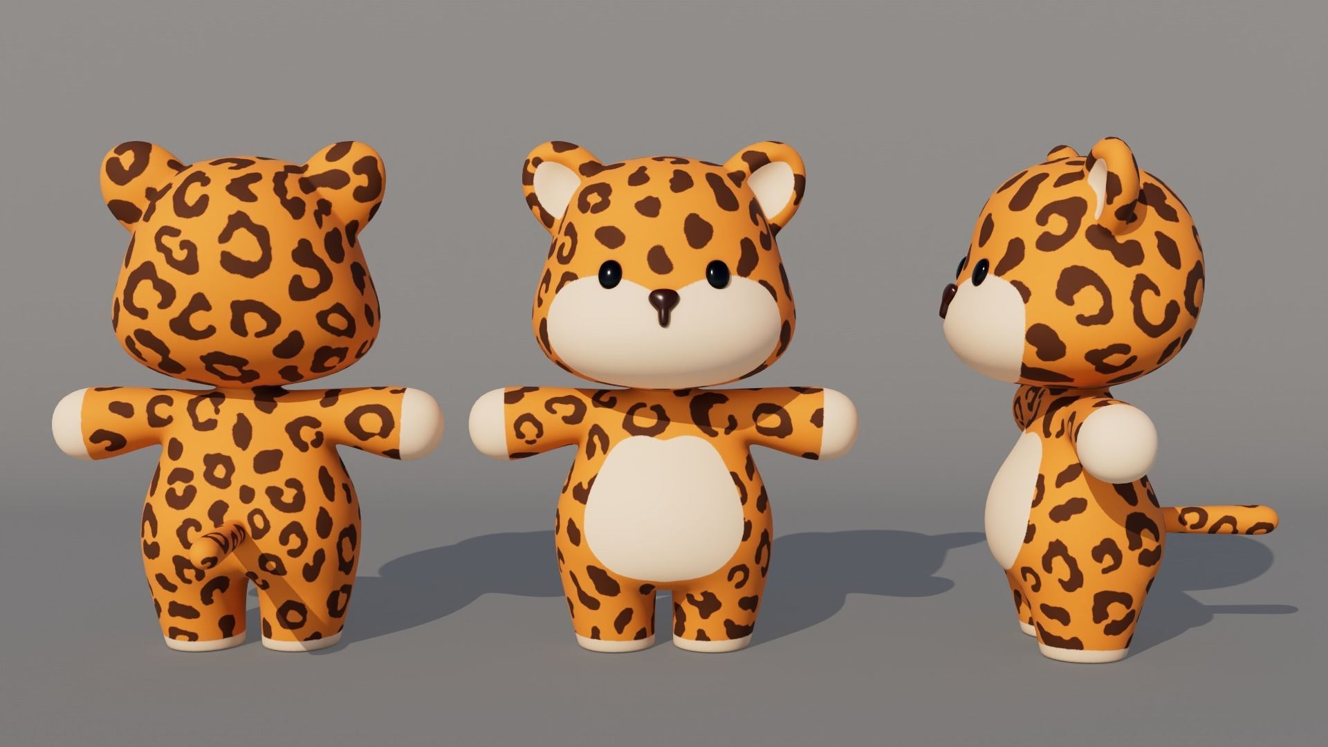 3D model Rigged Cartoon Leopard VR / AR / low-poly | CGTrader
