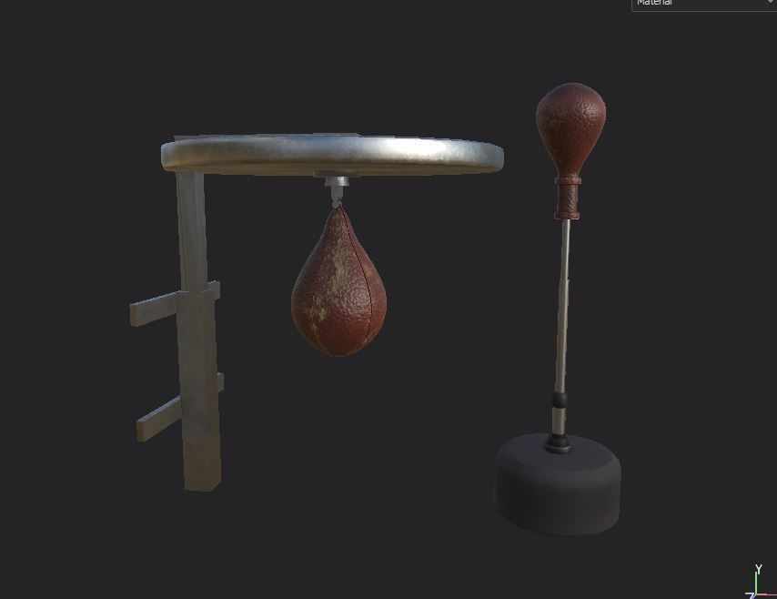 Reflex Punch Bag 3D model animated | CGTrader