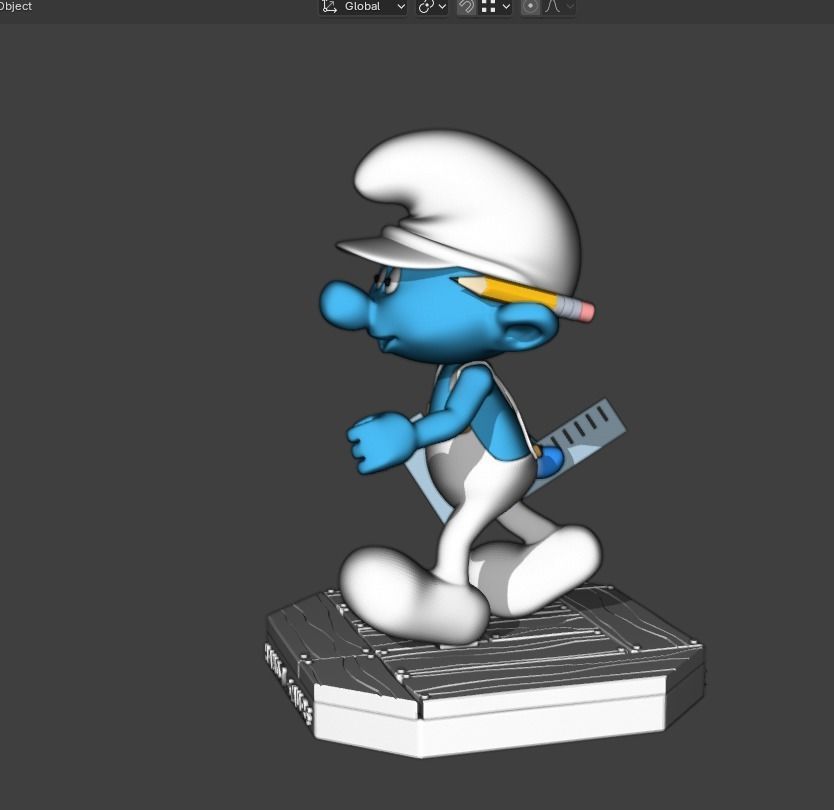 Handy Smurf 3D model 3D printable | CGTrader