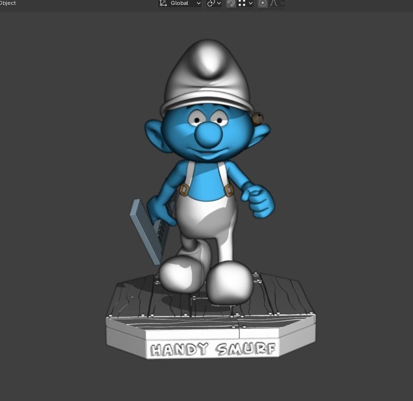 Handy Smurf 3D model 3D printable | CGTrader