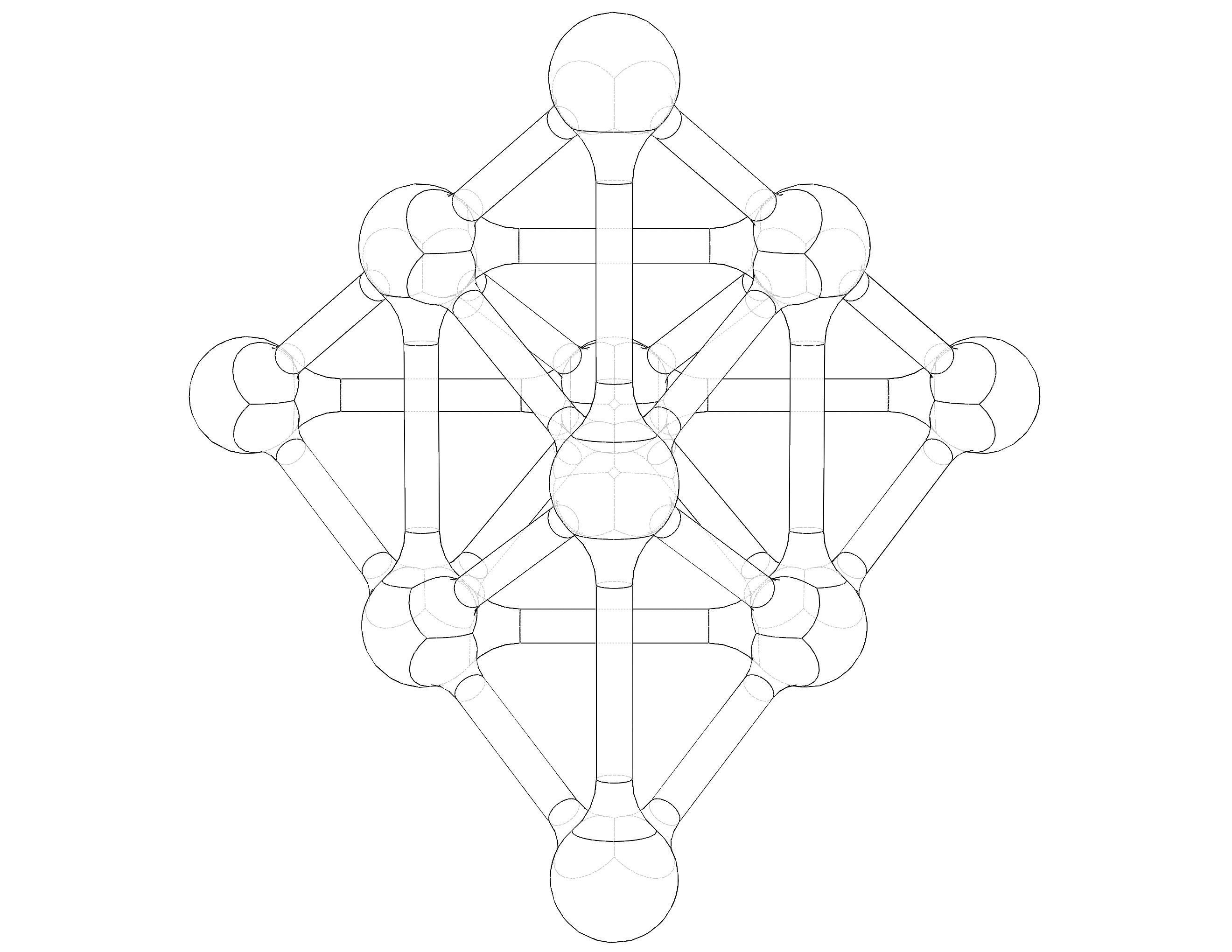 Tetra Structures with Atoms 3D model 3D printable | CGTrader