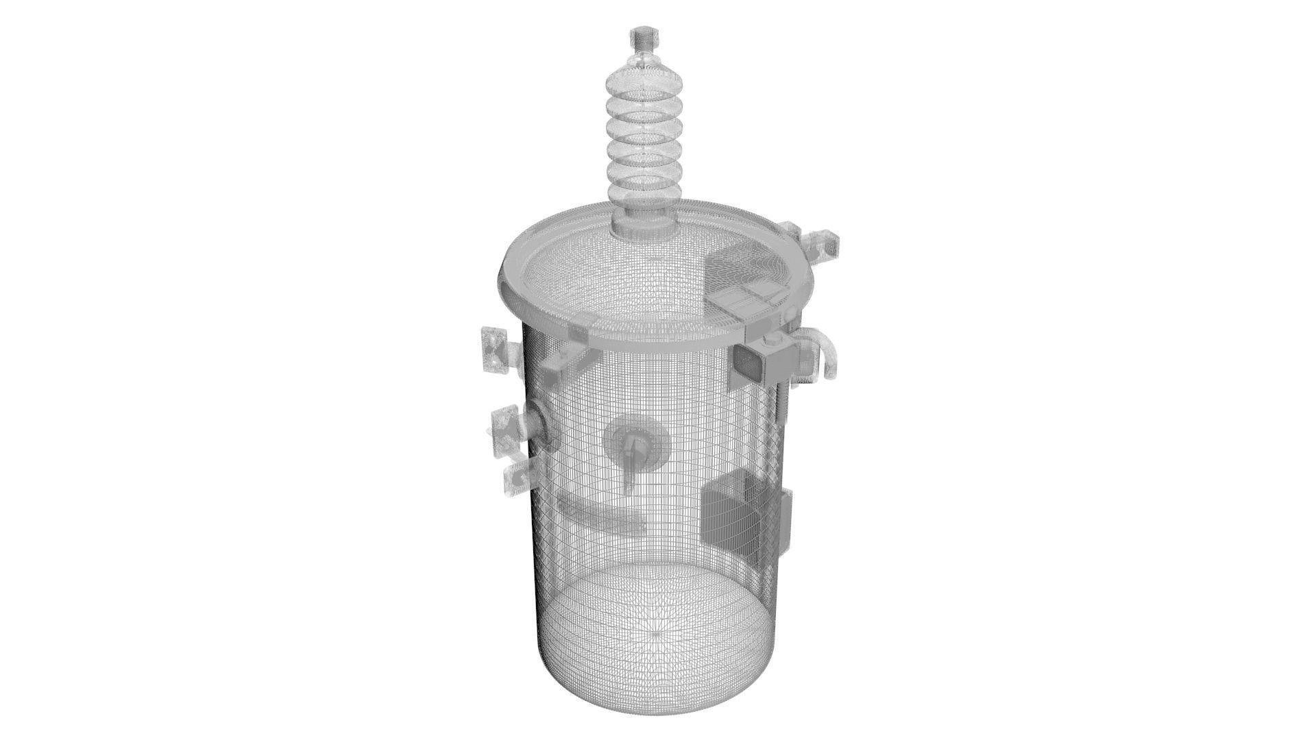 Single Phase Electric Pole Transformer 3D model | CGTrader