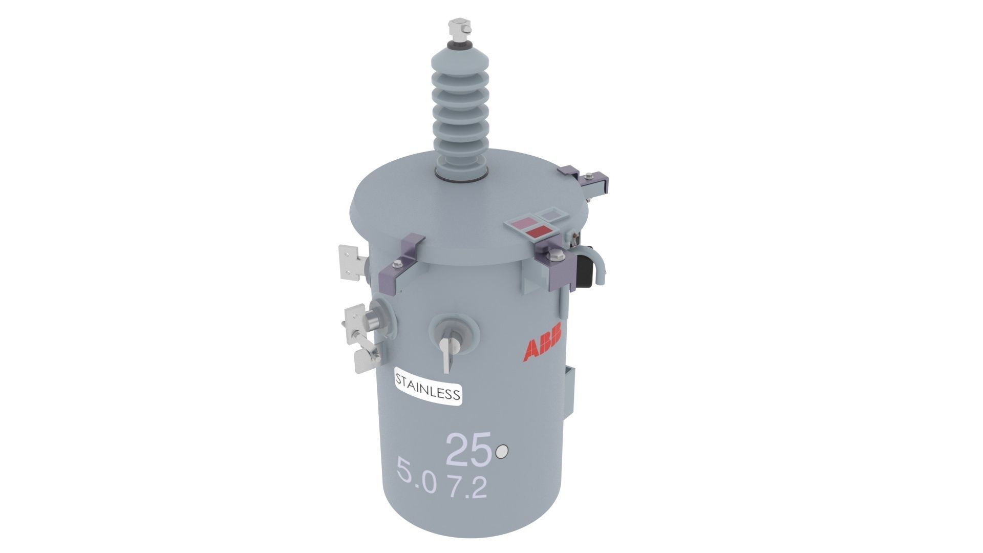 Single Phase Electric Pole Transformer 3D model | CGTrader