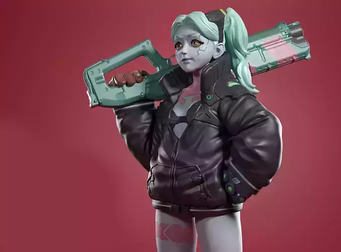 Sasha Cyberpunk Edgerunners 3D model 3D printable | CGTrader
