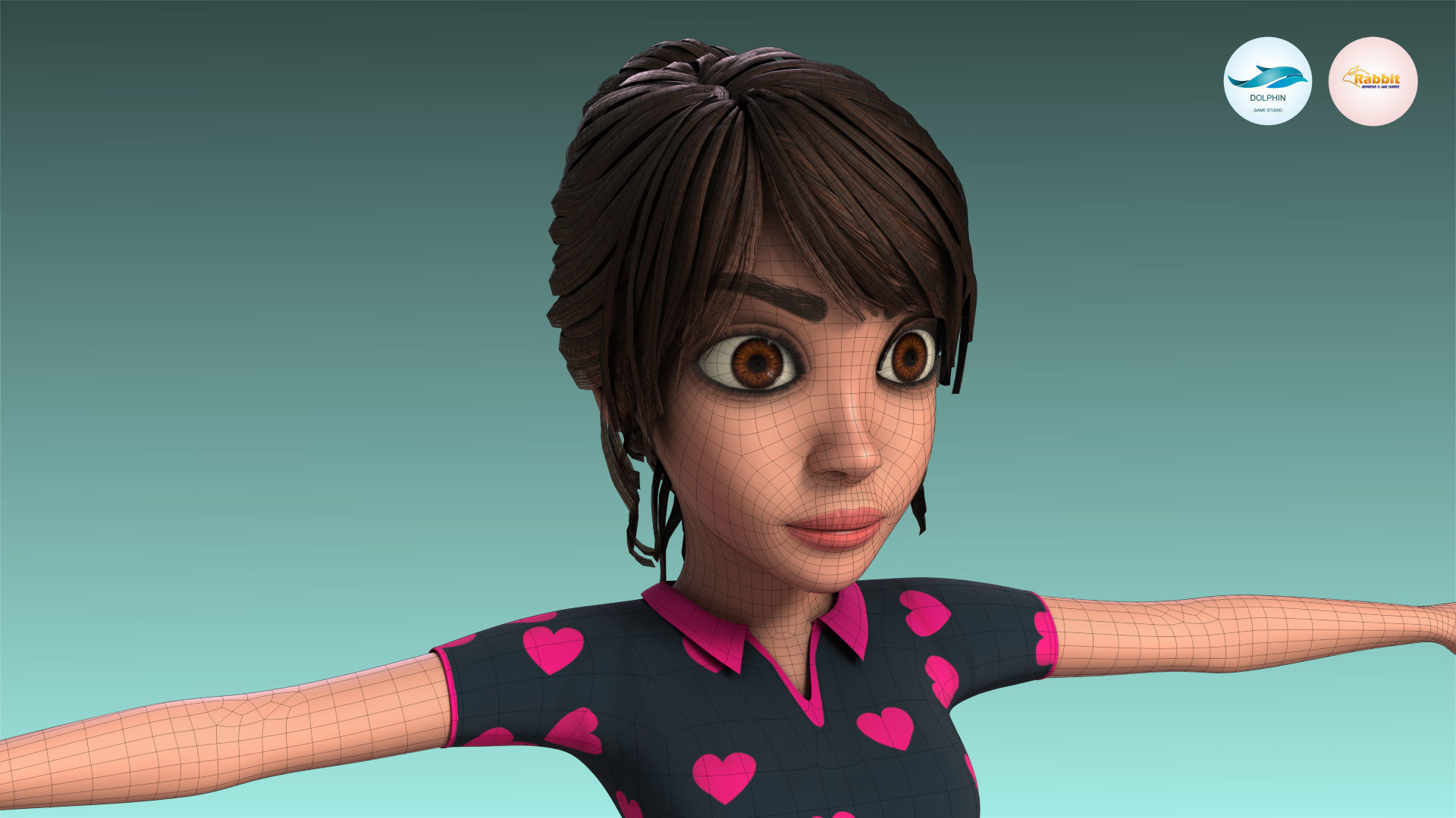 3D model Natalie 3D Maya Rigged Low-poly 3D model VR / AR / low-poly ...