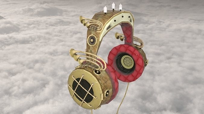 3D model steampunk headphones VR / AR / low-poly | CGTrader