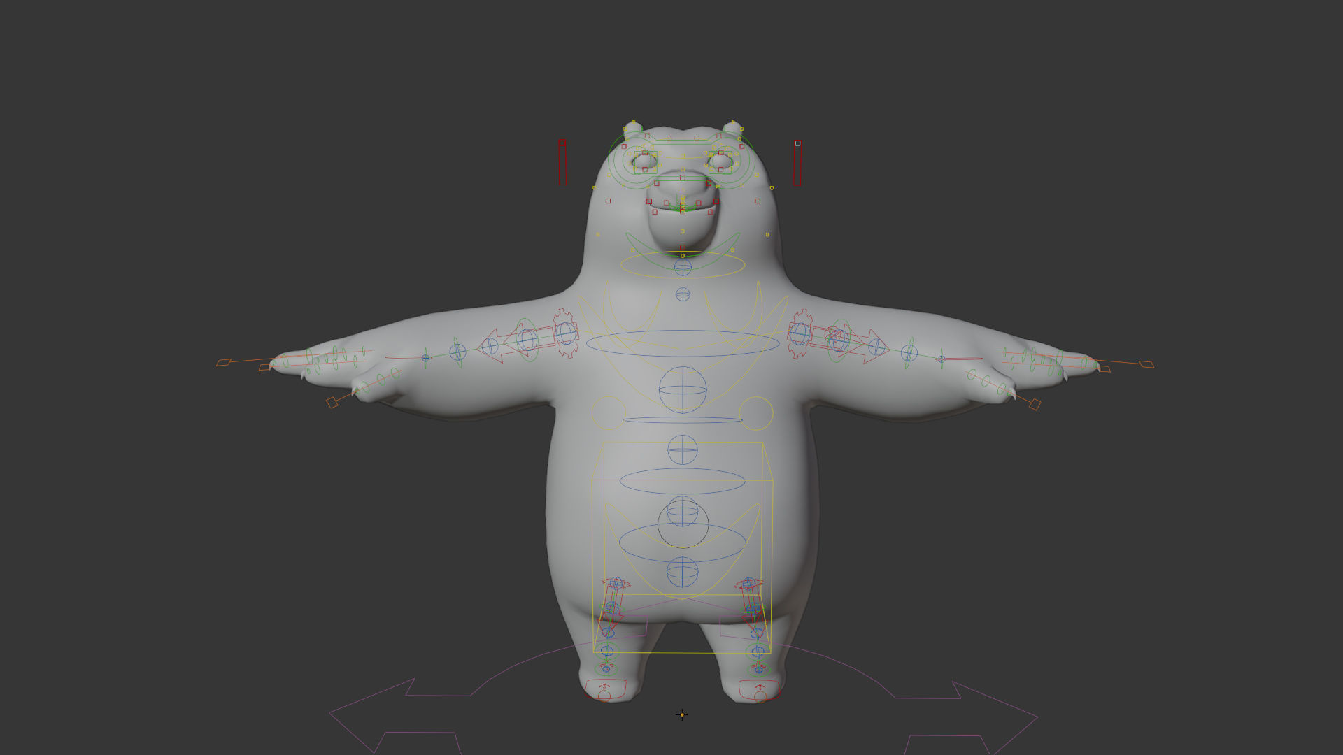 3D model Cartoon Panda LowPoly 3D model Rigged Blender Ready VR / AR ...