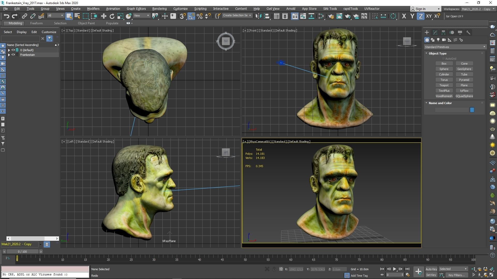3D model Frankenstein Cartoon VR / AR / low-poly | CGTrader