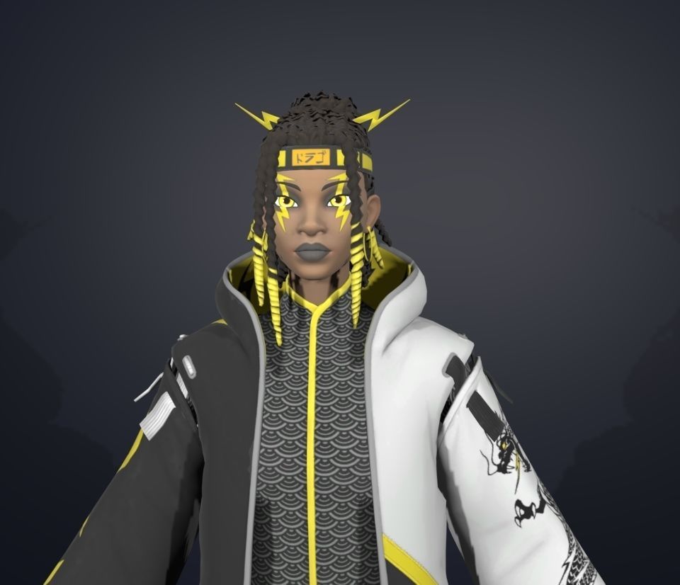 ayida 3D model animated rigged | CGTrader