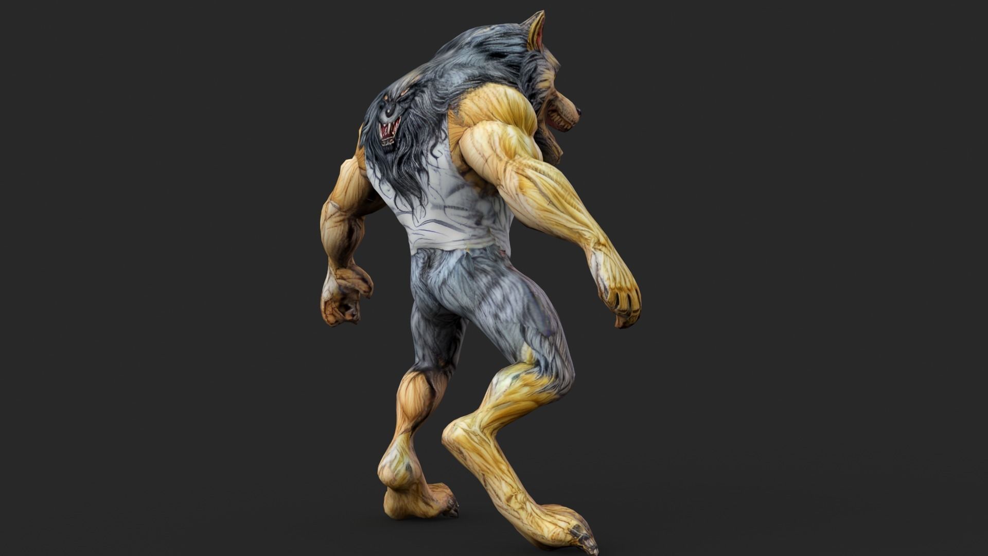 3D model Wolfman Cartoon VR / AR / low-poly | CGTrader